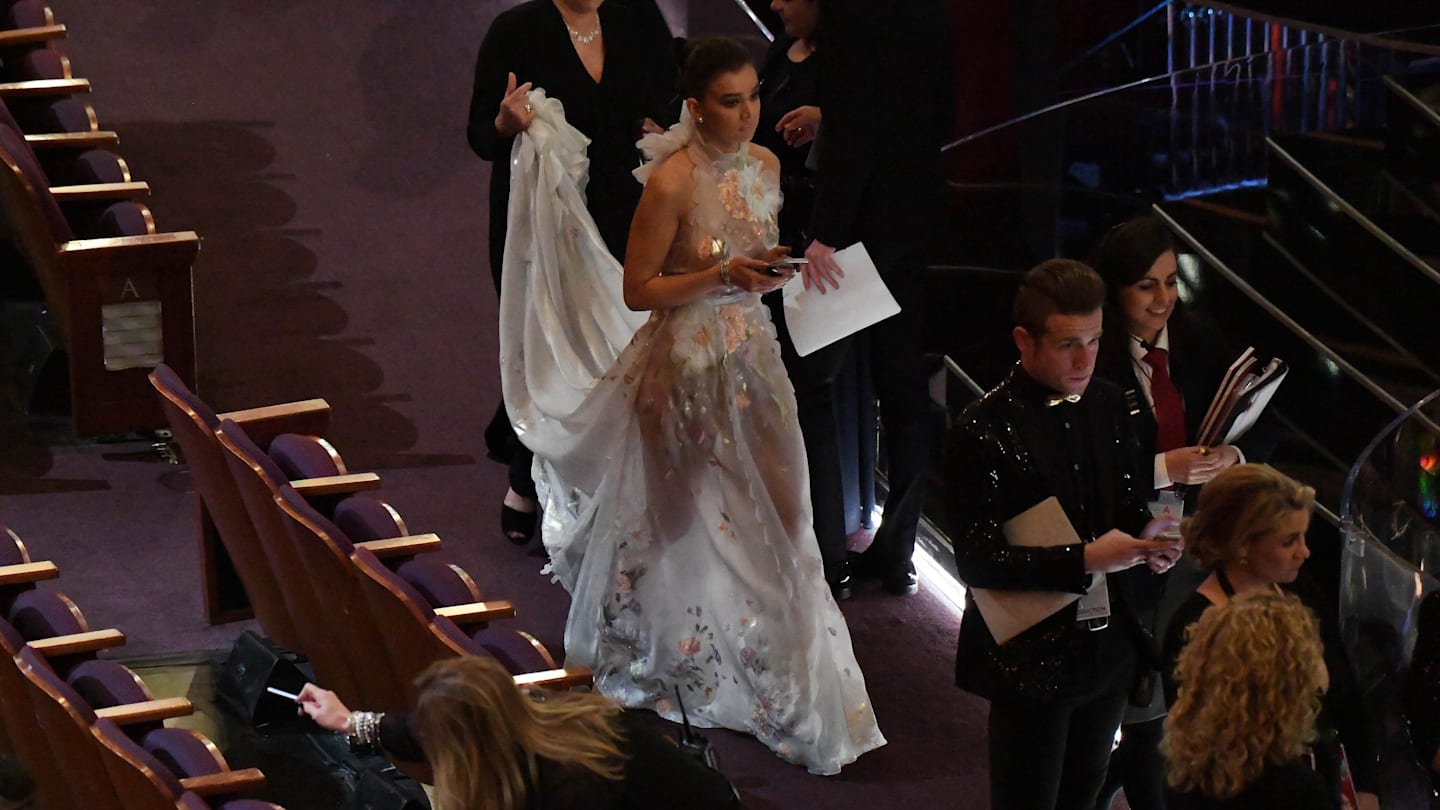Watch Hailee Steinfeld walk down aisle at Josh Allen wedding with father