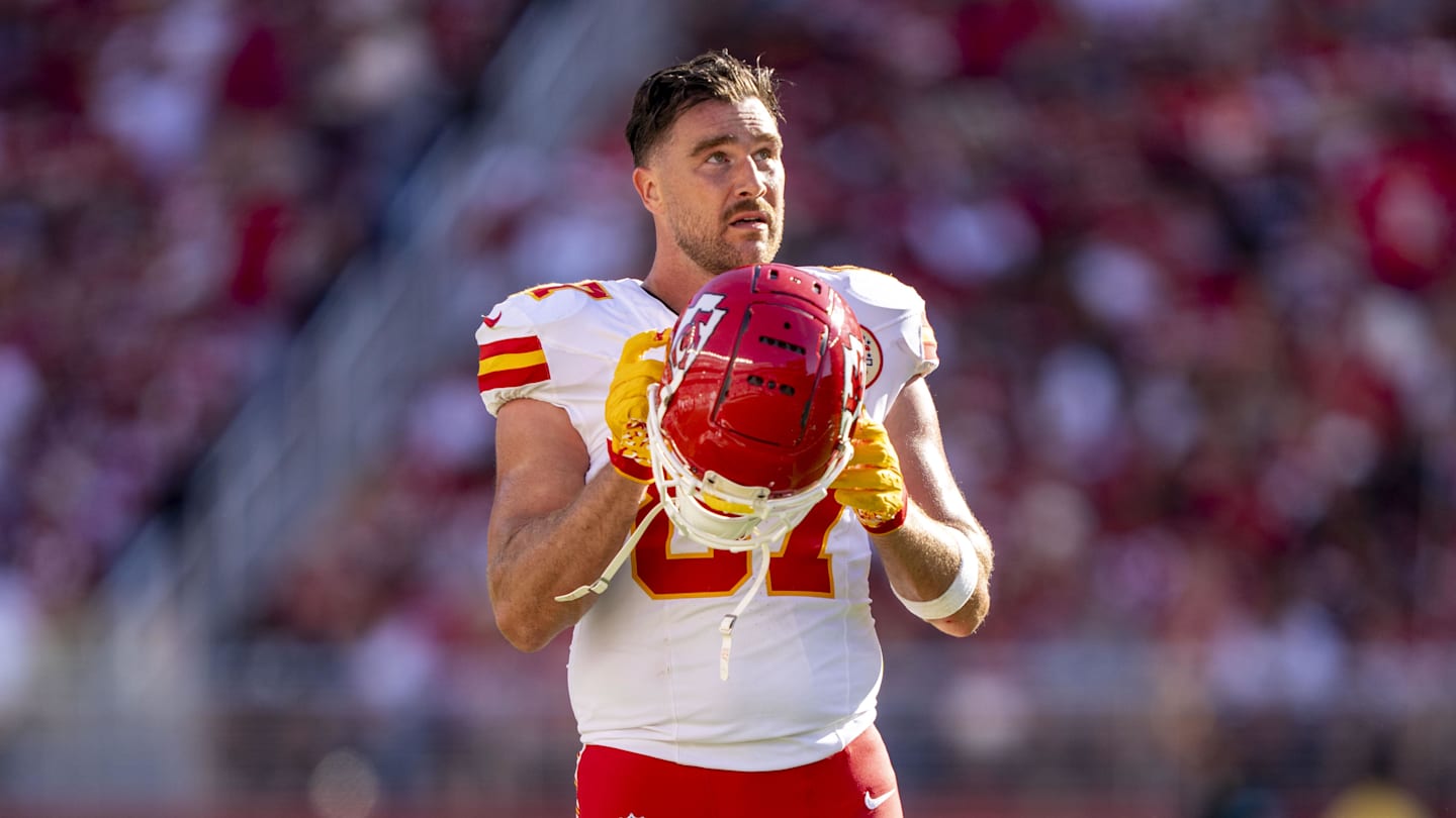 Travis Kelce ditches mustache, rock Chiefs Just Don fit ahead of ...