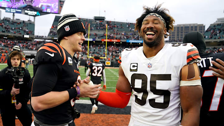 Myles Garrett Praises Joe Burrow Before Battle Of Ohio Matchup Between ...