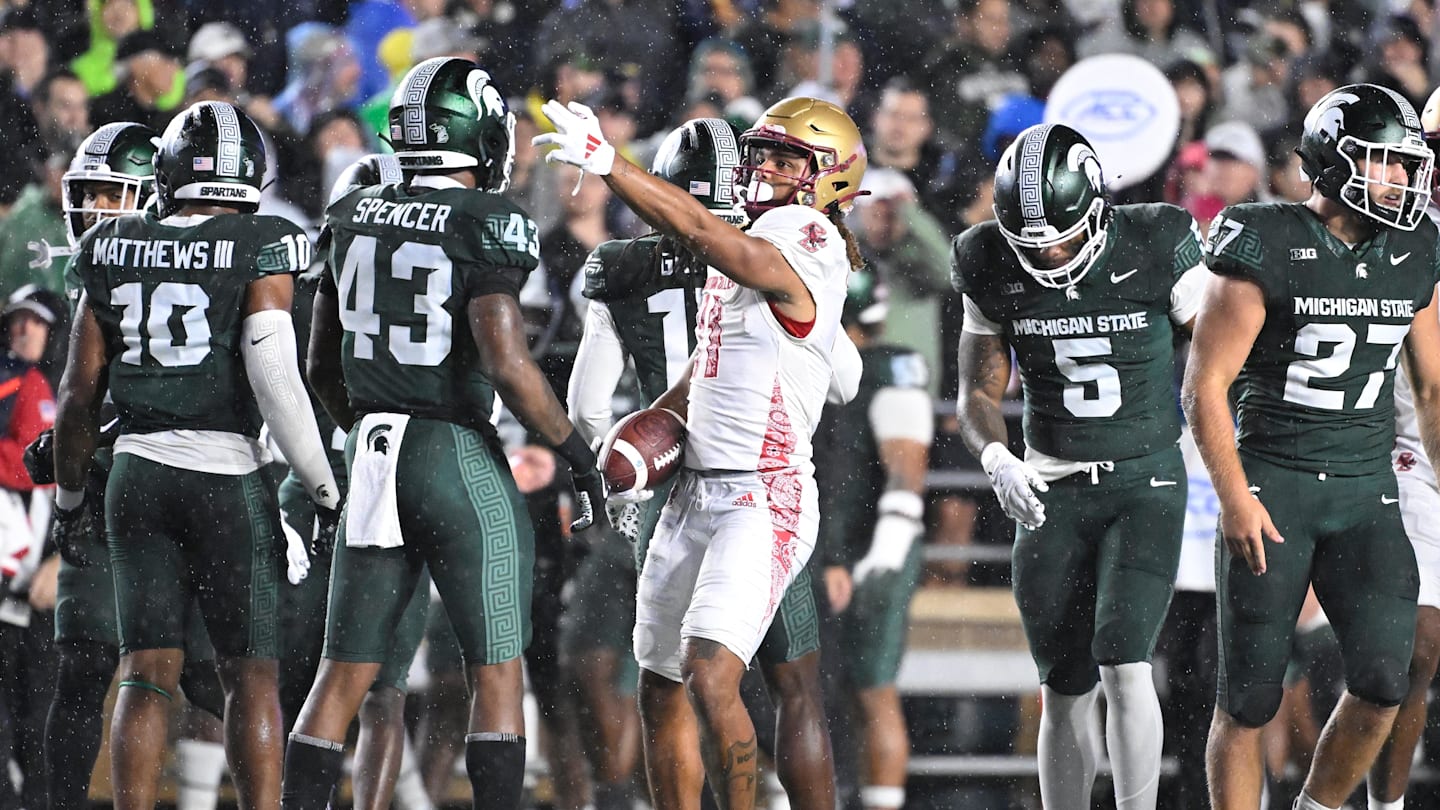 Boston College Football Captures Comeback Win Over Michigan State in Red Bandanna Gam