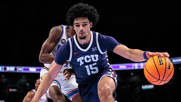Mar 12, 2026; Kansas City, MO, USA; TCU Horned Frogs forward David ...
