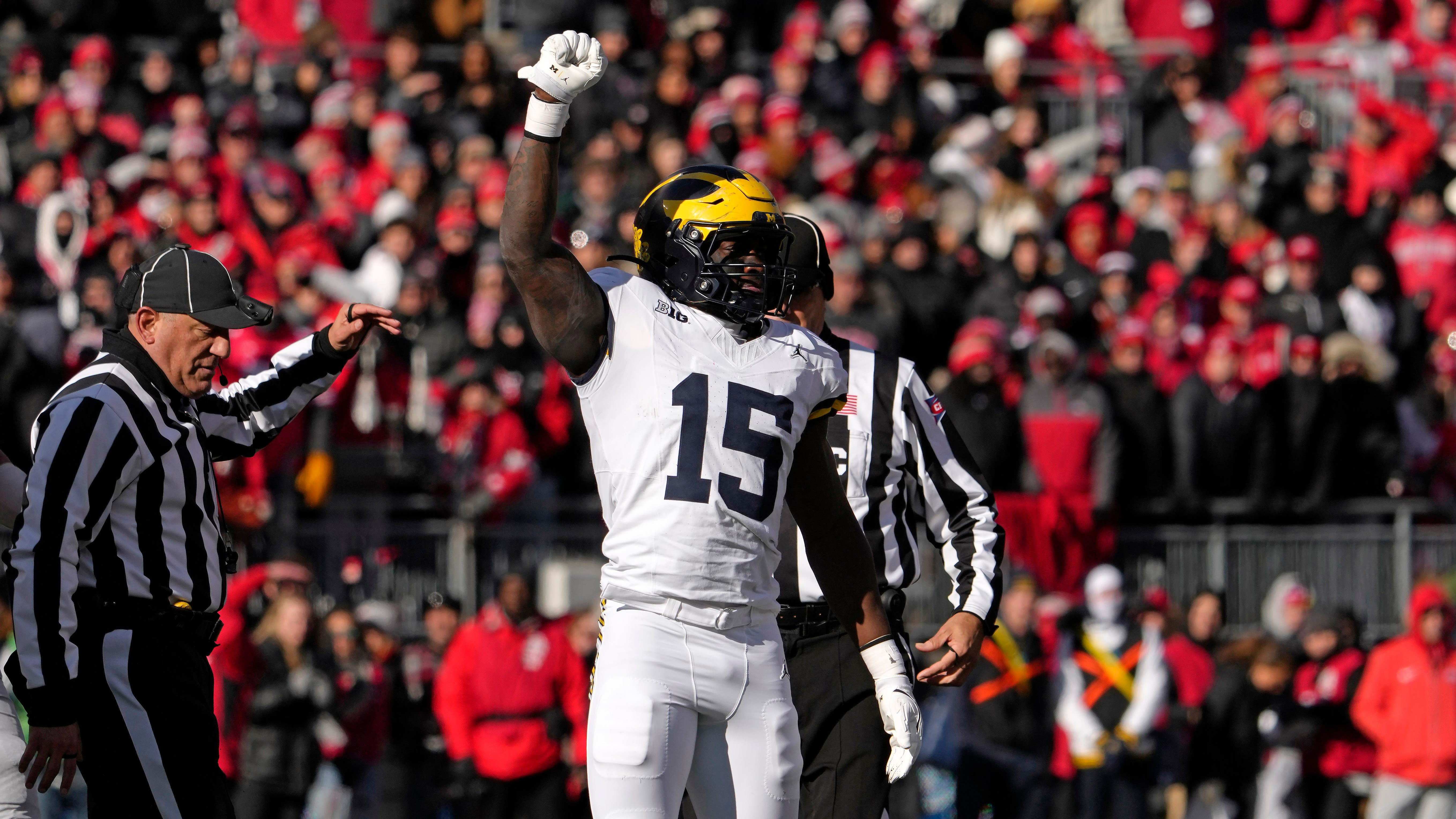 A brawl breaks out and chaos ensues after Michigan stuns Ohio State in Columbus