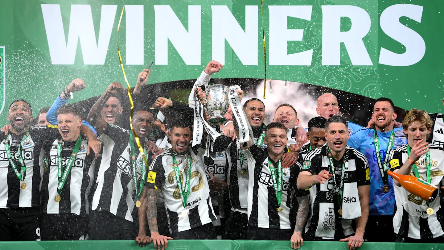 Newcastle win Carabao Cup with victory over Liverpool at Wembley Stadium