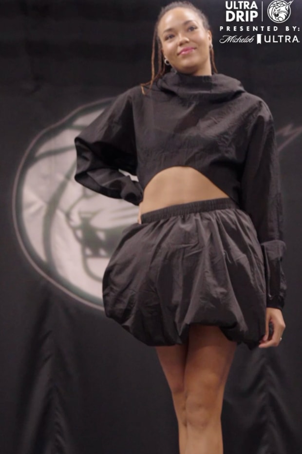 Napheesa Collier's leggy WNBA Finals bubble skirt fit turns heads