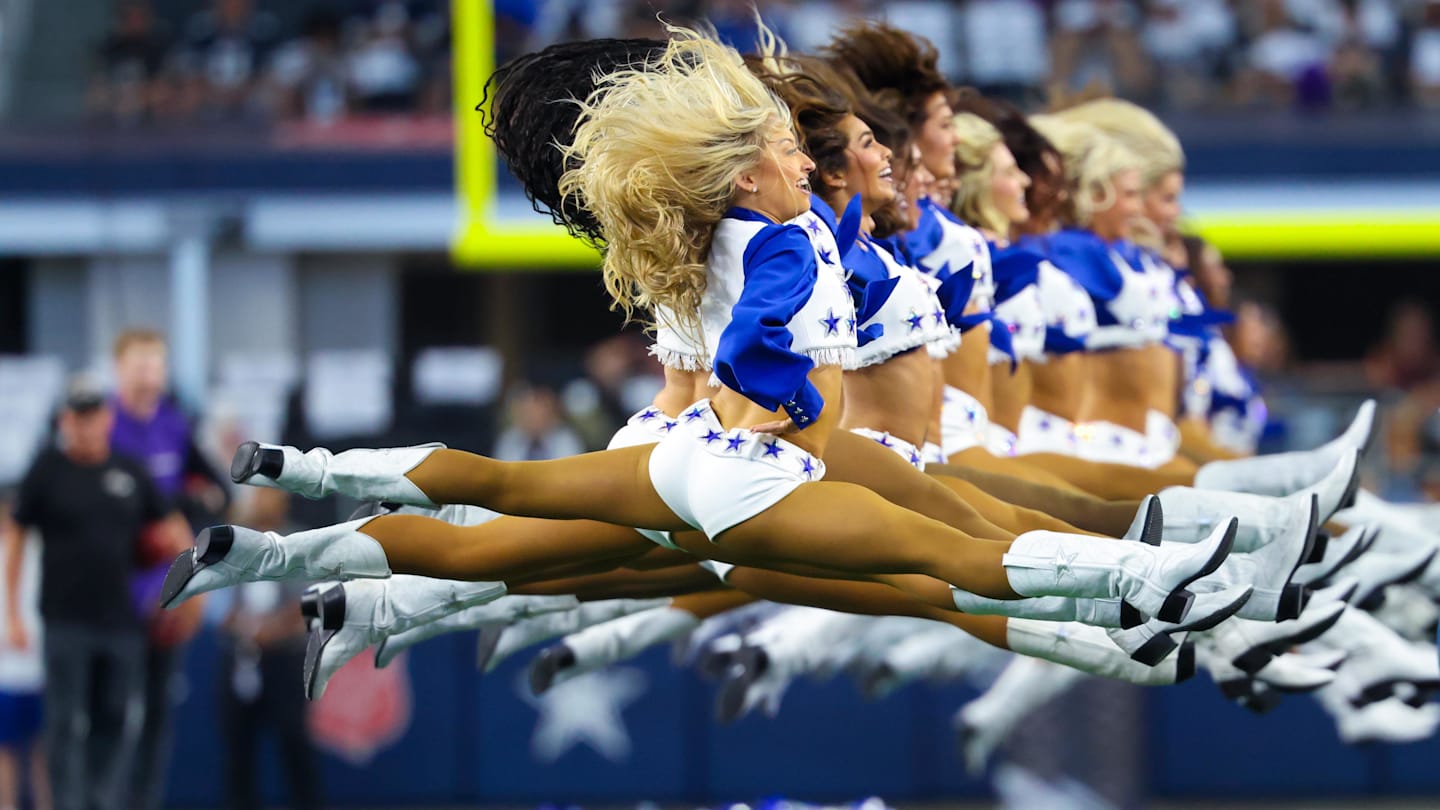 Dallas Cowboys Cheerleaders slay in big-star practice crop tops ...