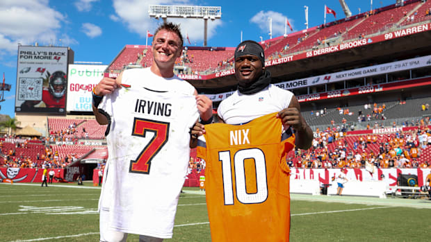 Tampa Bay's Bucky Irving Shows Touching Support of Denver Quarterback ...