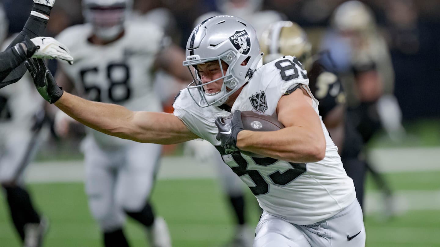 WATCH: Raiders' Star Rookie Brock Bowers Speaks After Record-Setting Game