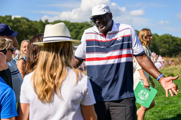 Michael Jordan Wears Ralph Lauren and Air Jordans at Ryder Cup