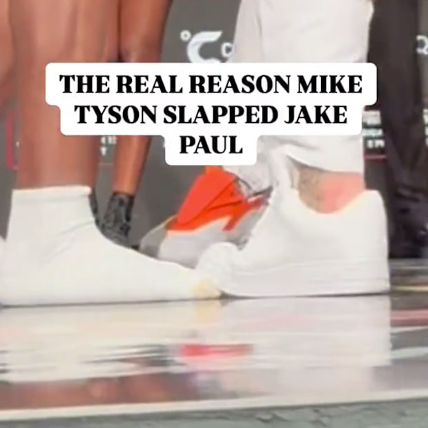 Reason Mike Tyson slapped Jake Paul revealed in slow mo video