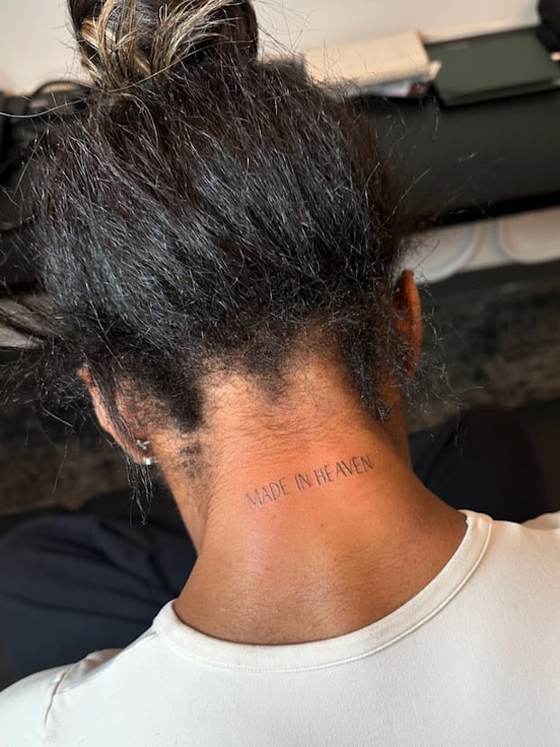 Simone Biles’ dramatic new tattoos: on neck, Jonathan Owens homage
