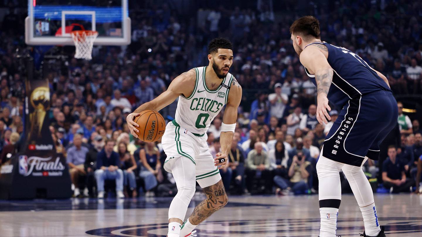 Jayson Tatum Rocks "Red Cement" Jordan Sneakers in NBA Finals