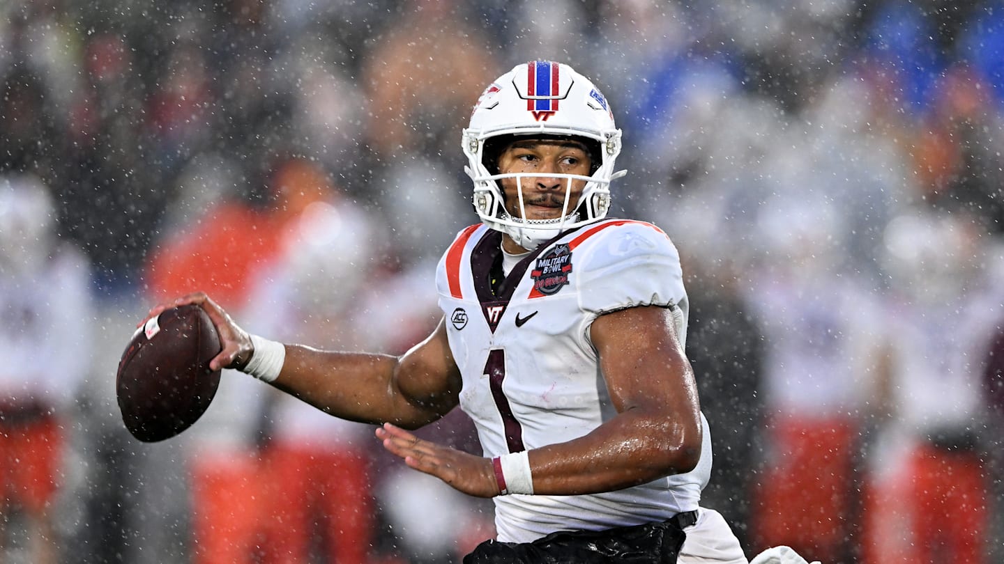 Virginia Tech QB Kyron Drones has a rather low ranking from national ...