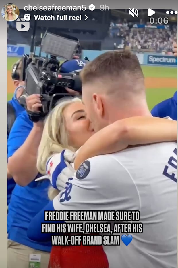 Freddie Freeman's wife Chelsea shares heartwarming moment after World ...