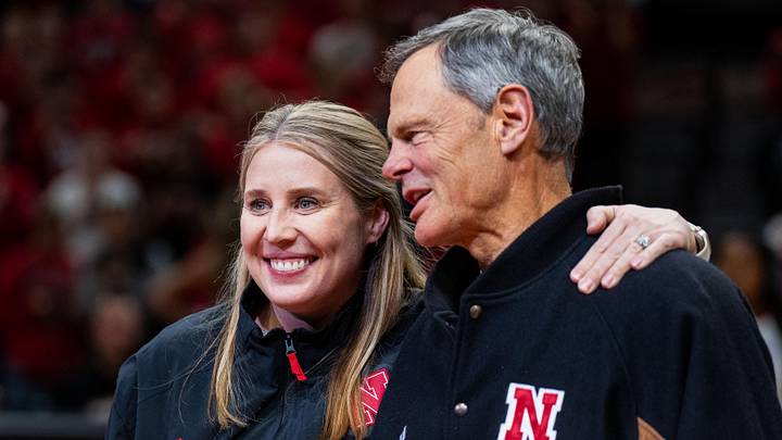 John Cook, Dani Busboom Kelly Recognized During Nebrasketball Game