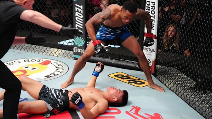 UFC fighter recreates iconic MMA moment with incredible slam KO