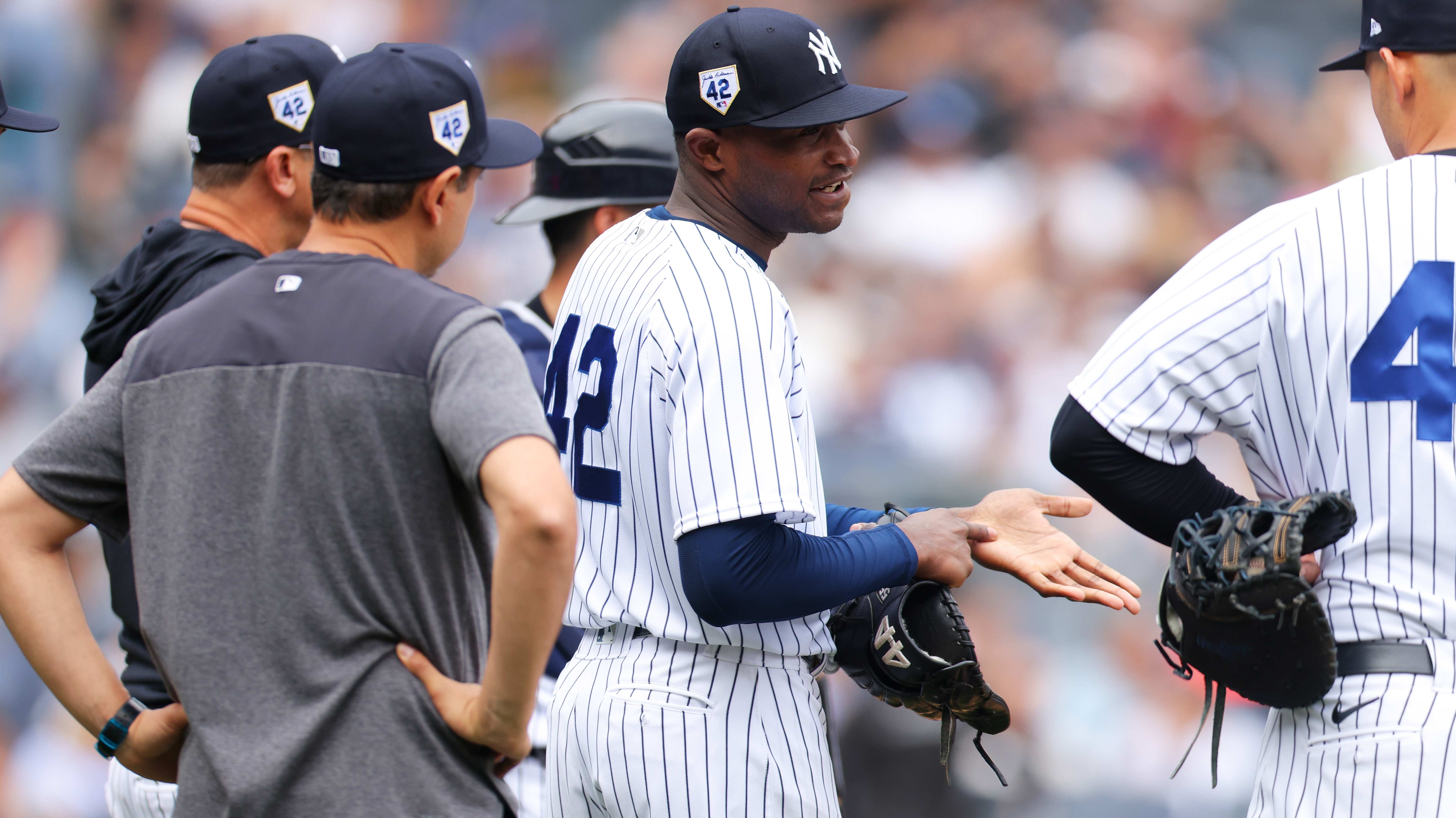 Umpire explains decision to not eject Domingo German after cheating ...