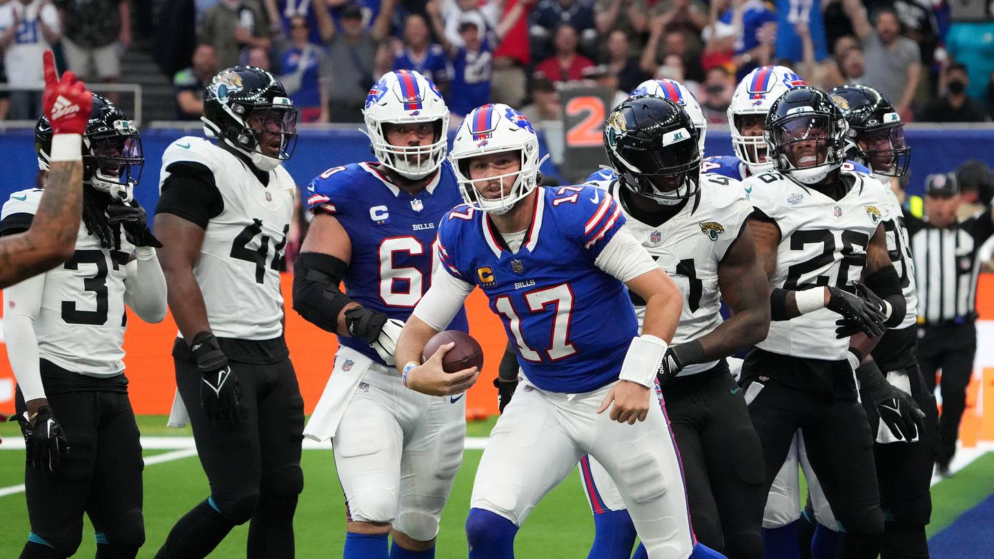 Comparing Bills QB Josh Allen's stats to Trevor Lawrence's just because ...