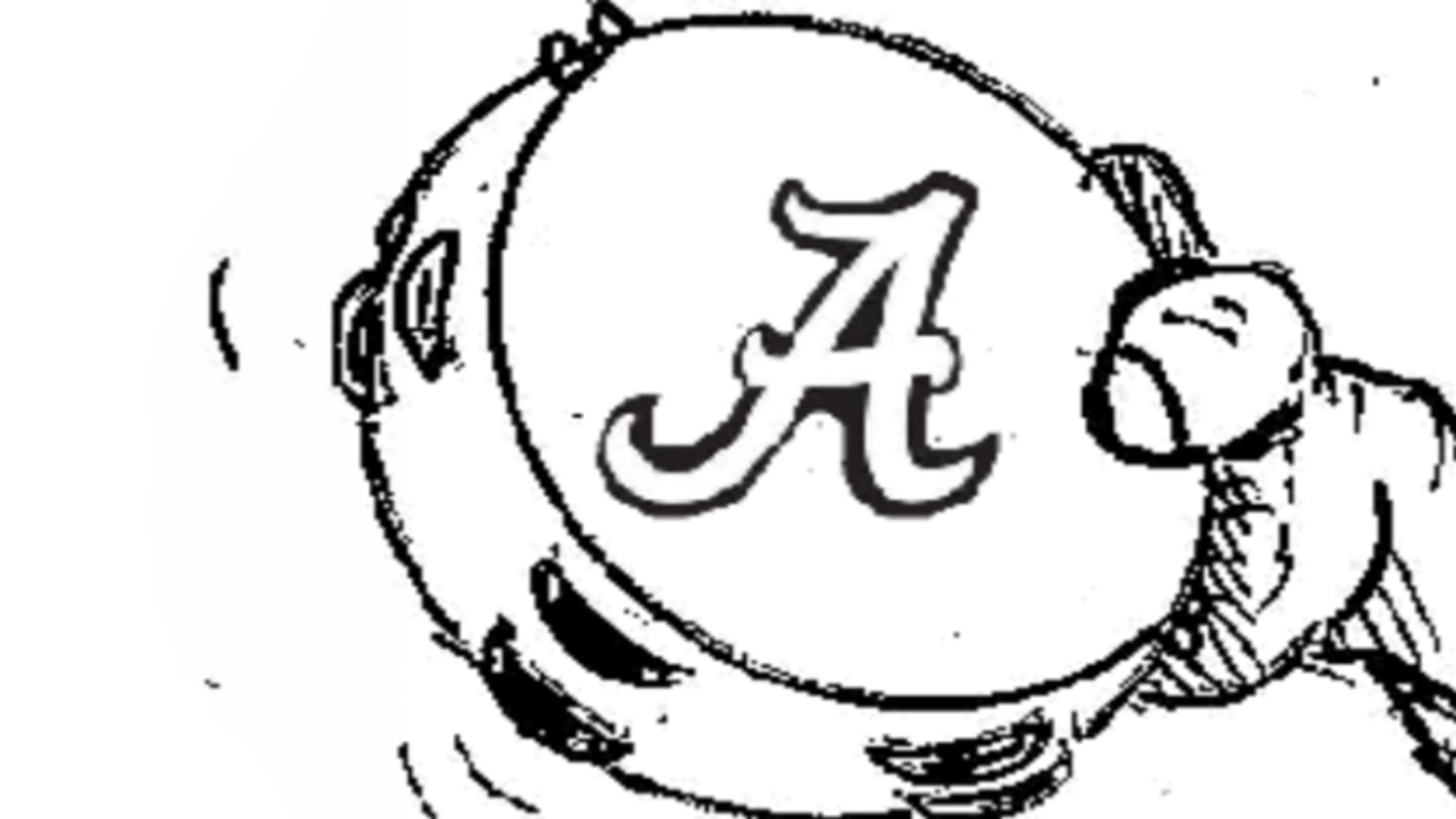 alabama university coloring pages