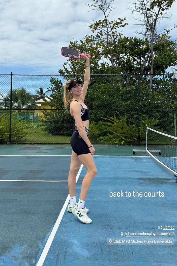 Genie Bouchard rocks ‘school girl’ fit away from pickleball court