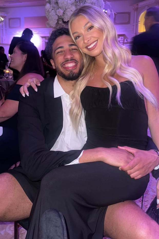 Tyrese Haliburton’s fiancée Jade Jones shows off throwback as Iowa ...