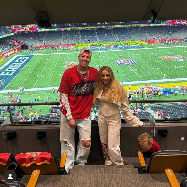 New mom Brittany Mahomes stuns in low-cut miniskirt for friend’s bridal ...