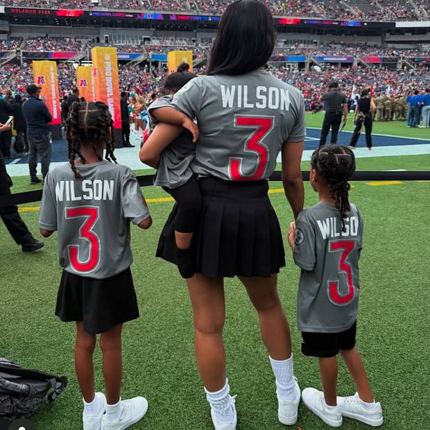 Ciara rocks denim overalls in adorable matching fits with all four kids ...