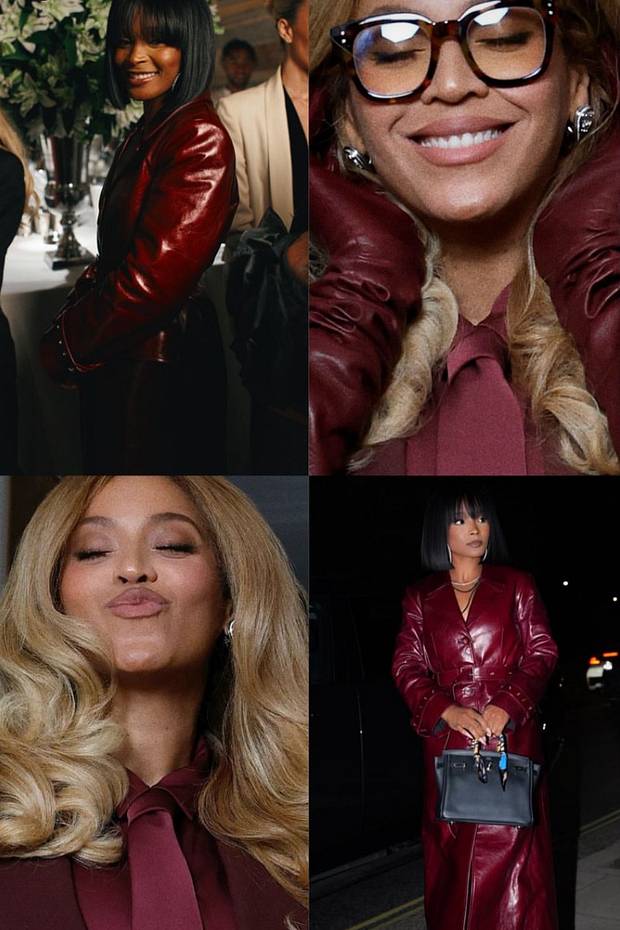 Loreal Sarkisian recreates Beyoncé’s red leather look with unique twist