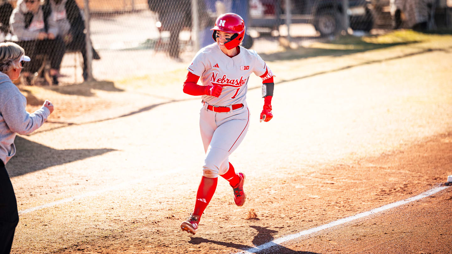 Ava Kuszak Ties Nebraska Softball Record in Run-Rule Win