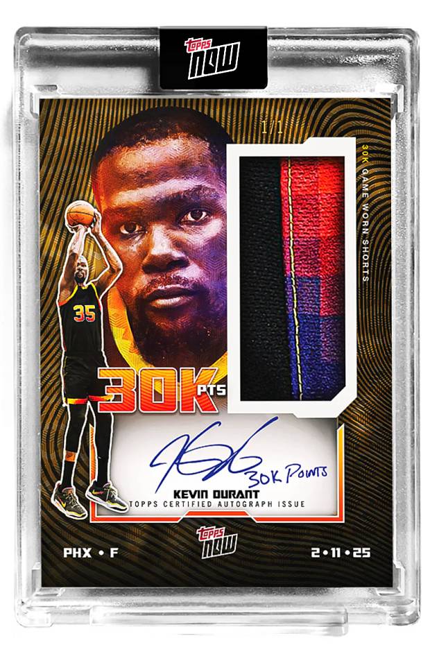 Kevin Durant Topps Now Card Celebrates 8th Player to Score 30,000 Points