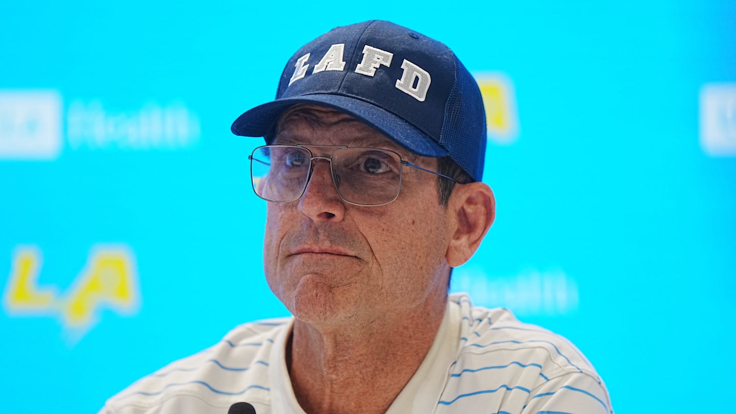 Jim Harbaugh meets with LAFD first responders as wildfires ravage Los Angeles