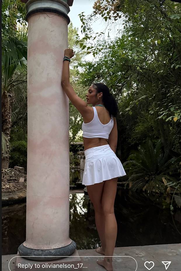 Olivia Nelson Ododa Rocks White Hot Getup In Wnba Offseason Shoot