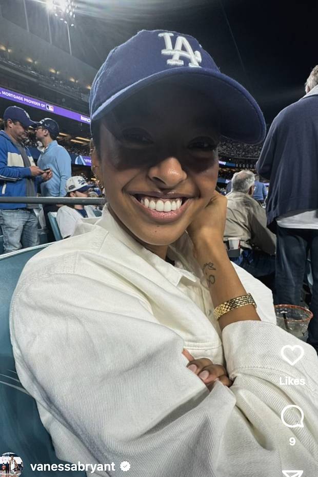 Kobe Bryant’s daughter Natalia reveals wrist tattoo at Mets-Dodgers game