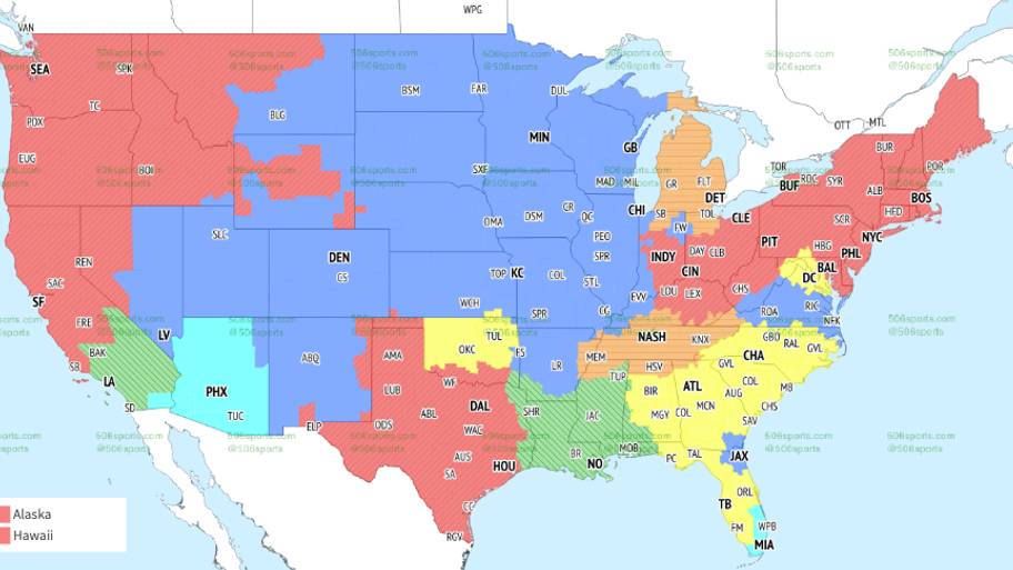 NFL Coverage Map, Week 8: What game is on in your area on Sunday?