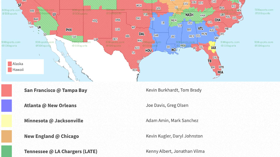 NFL Coverage Map, Week 10: What game is on in your area on Sunday?