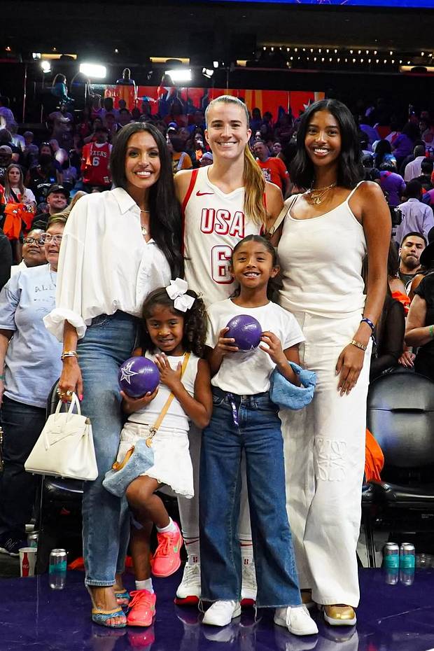 Vanessa Bryant, daughter Natalia tiny beside 6-foot-3 Angel Reese after ...