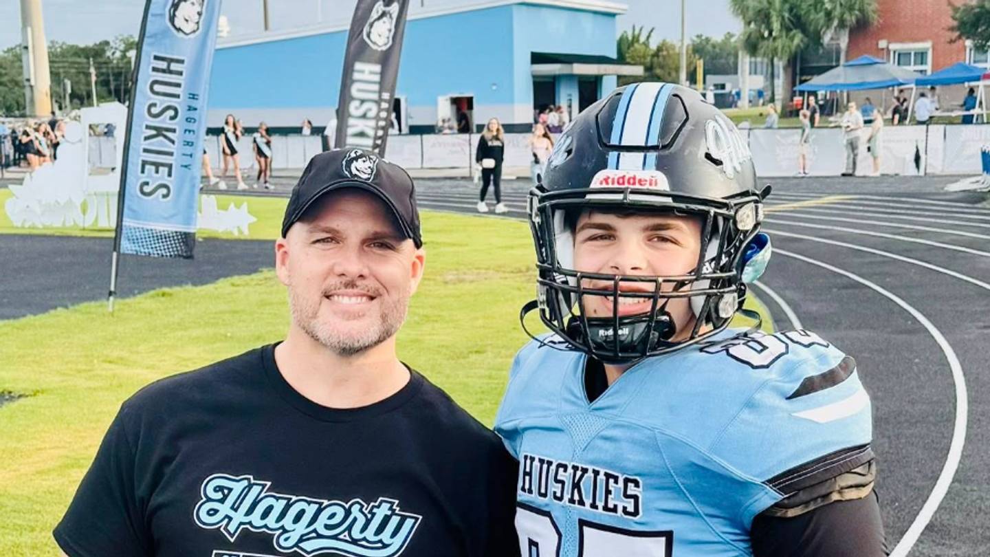 WWE's Adam Pearce and Hagerty Huskies Jacob Pearce Have Each Others Back