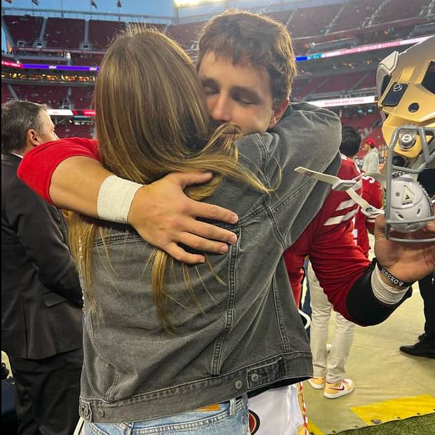 Tan Brock Purdy looks relaxed with wife Jenna amid 49ers contract drama ...