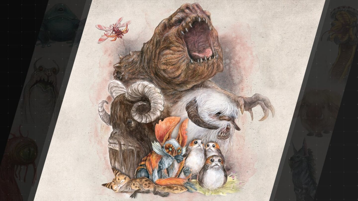 Chronicle all the critters in 'The Star Wars Bestiary, Volume 1: Creatures of the Galaxy'
