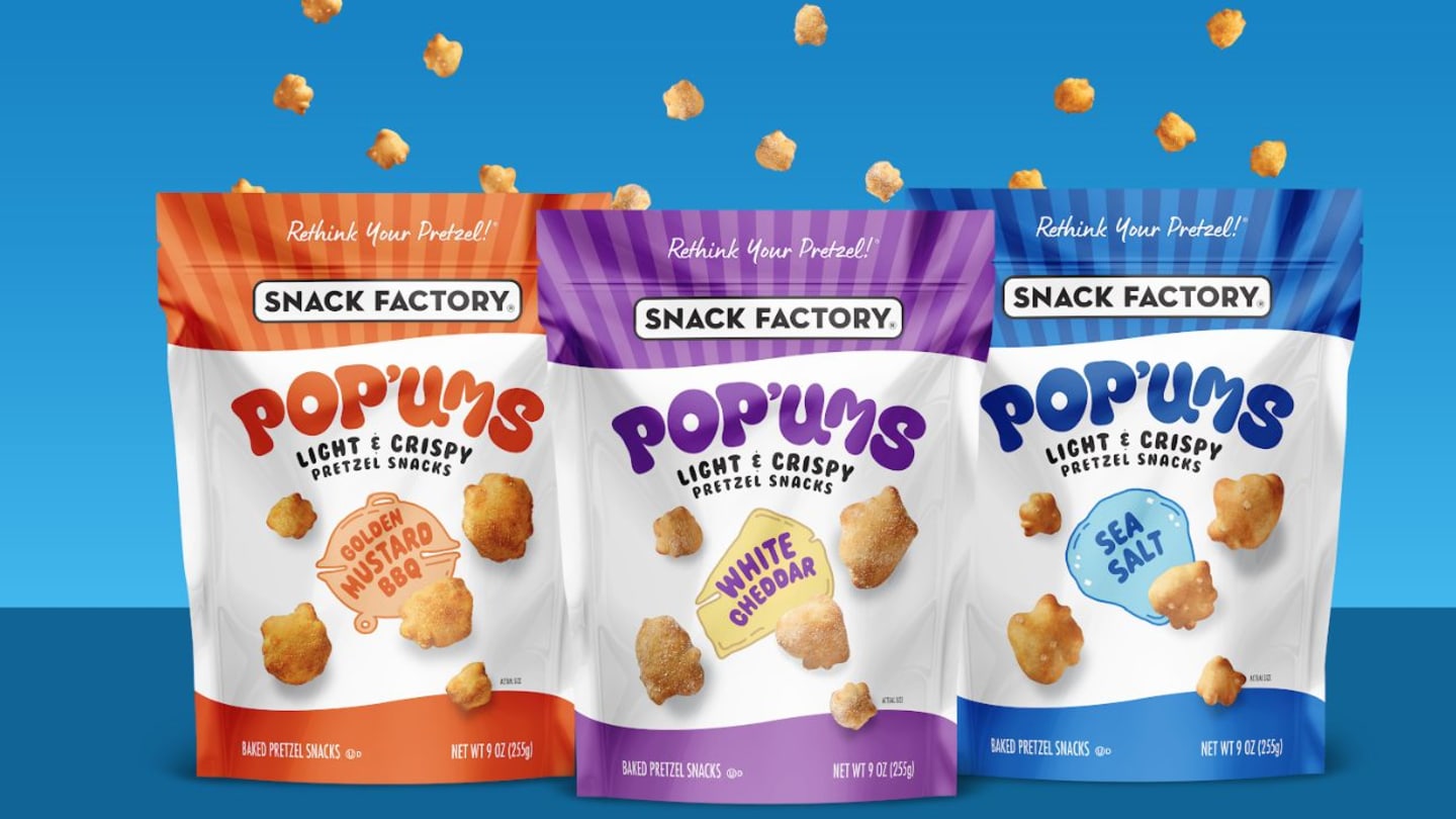 Snack Factory gives a pretzel twist to popcorn with Pop'ums
