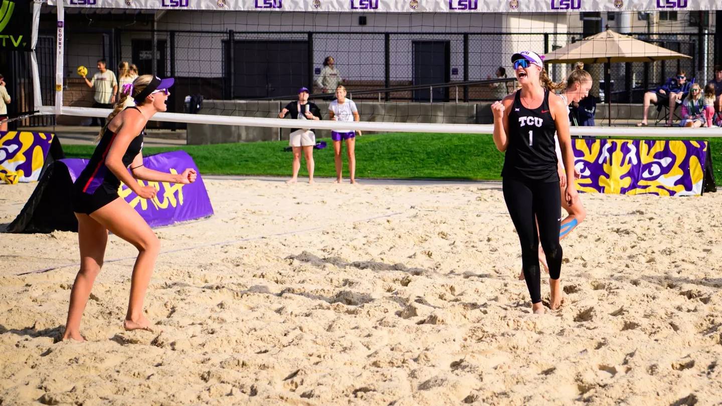 #1 TCU Beach Volleyball Extends Win Streak with Big 12 Victories in Tucson
