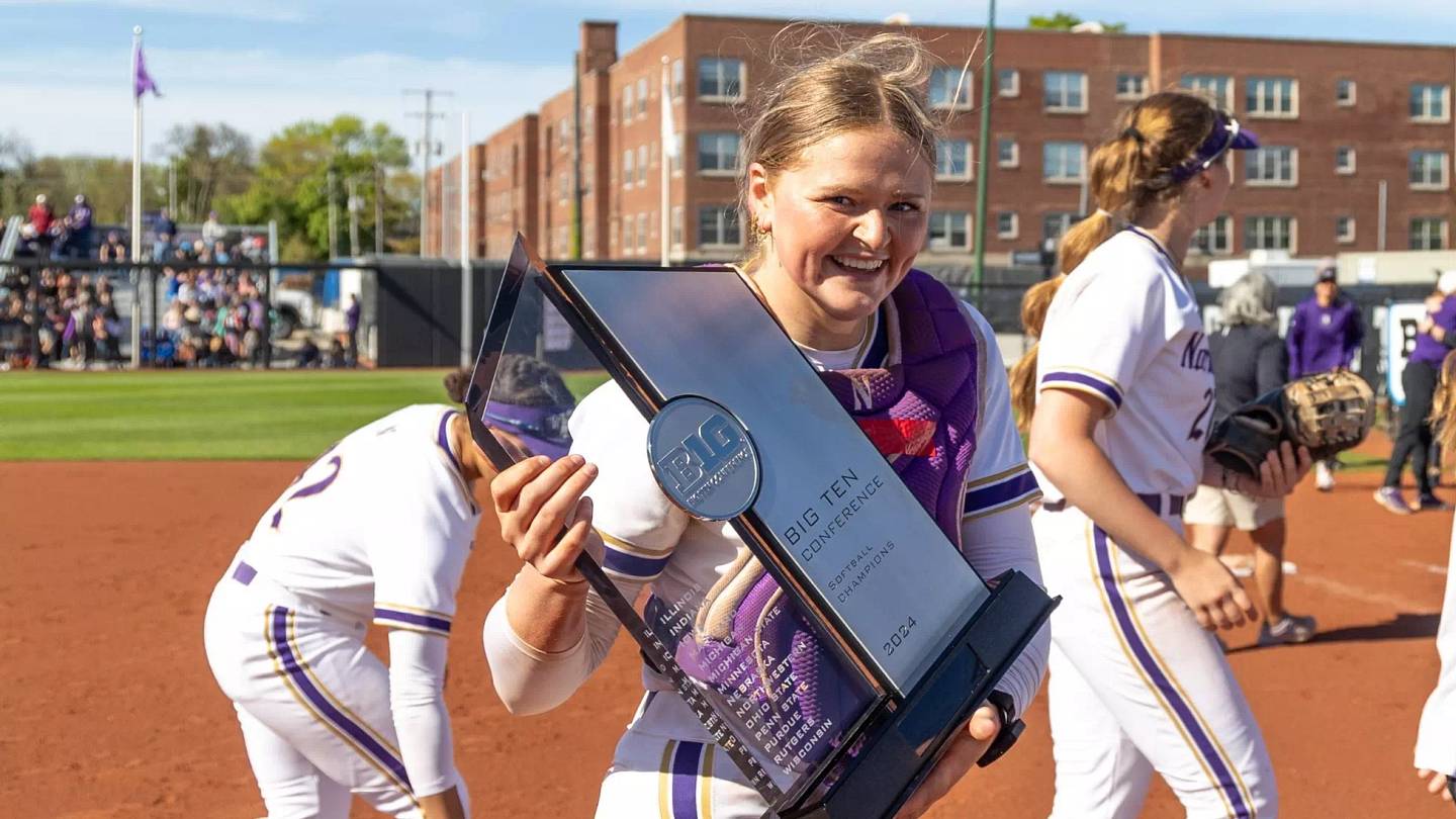 Northwestern Softball Catcher Emma Raye Secures Must-See Strike 3 Highlight