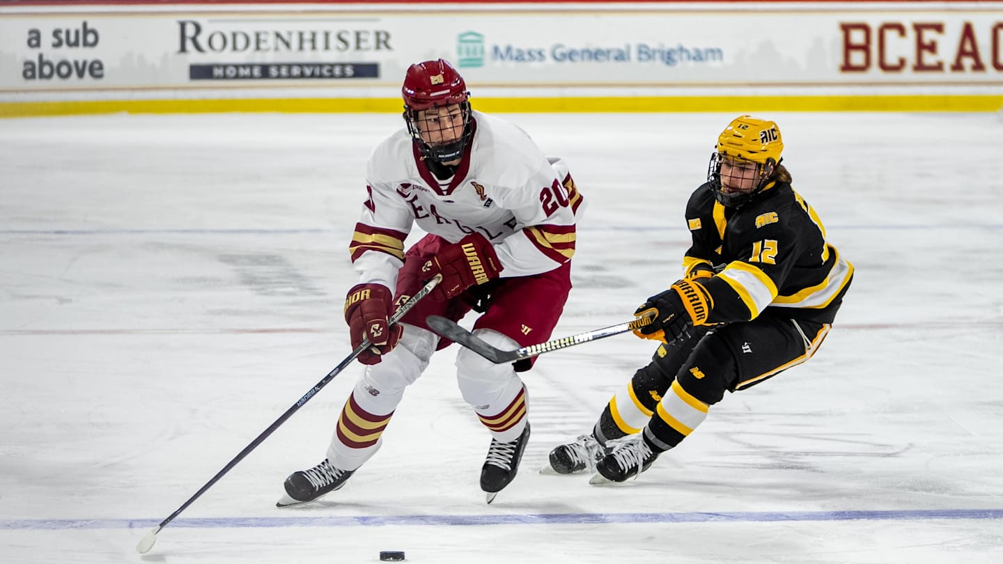 No. 2 Boston College Men’s Hockey Shuts Out AIC in Home Opener