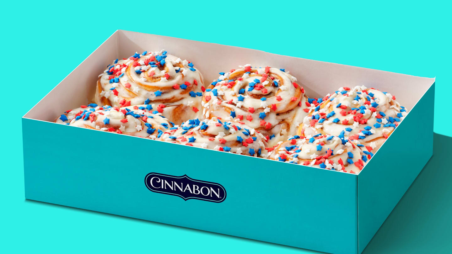 Cinnabon is channeling the red, white and blue all July long