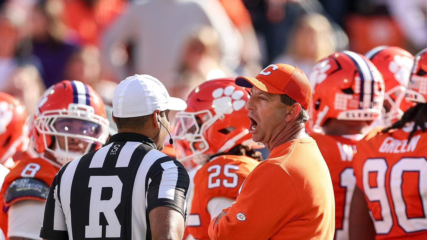 Controversial PI call in Duke's win over Clemson cost Dabo Swinney a ...