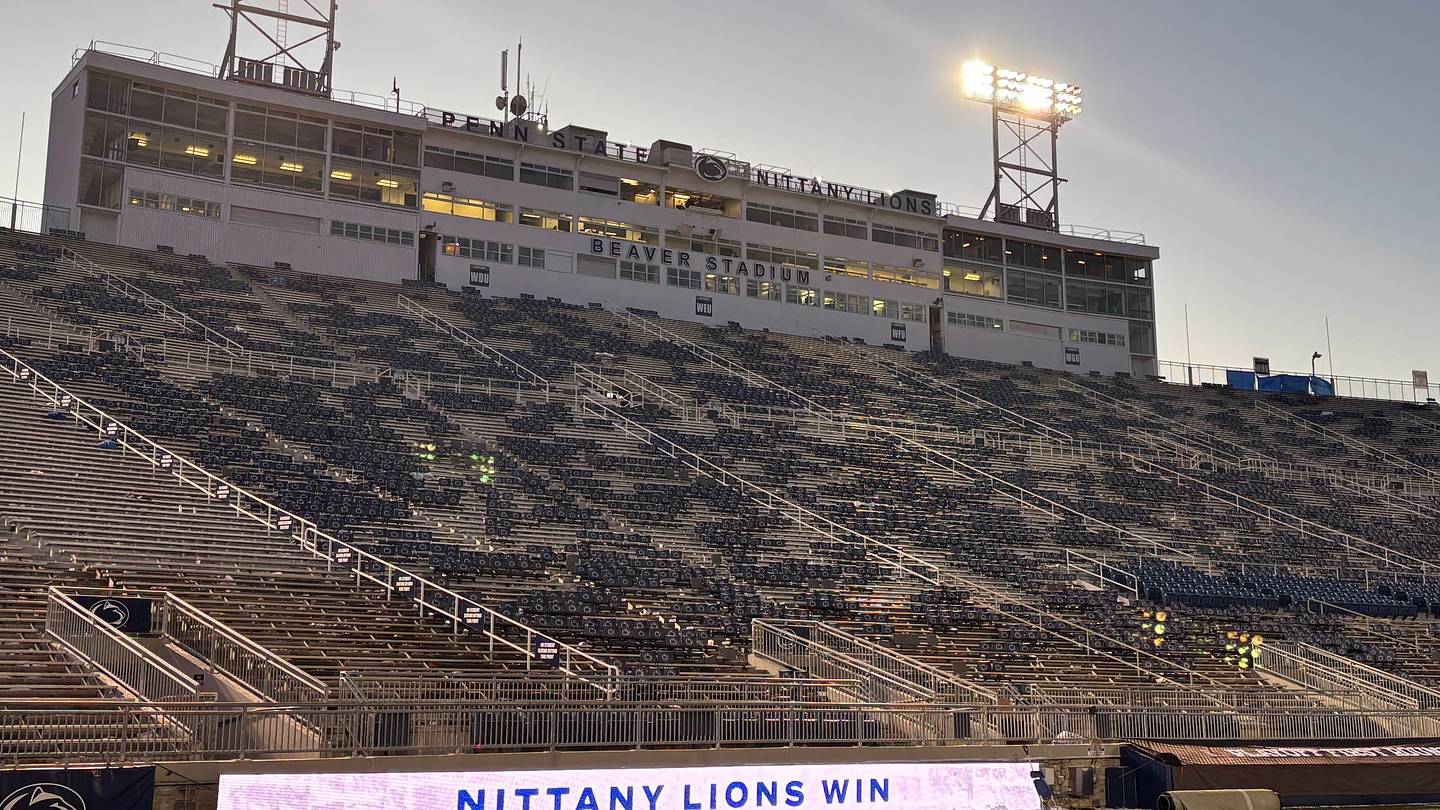 WATCH: Penn State Brings Down the Press Box at Beaver Stadium
