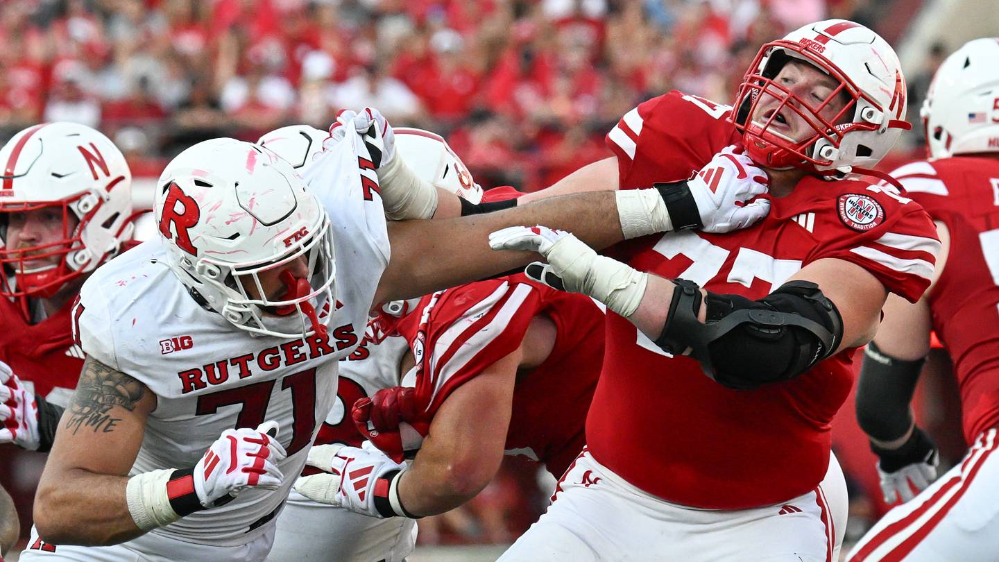 Nebraska football lineman talks about his teammates have helped him grow