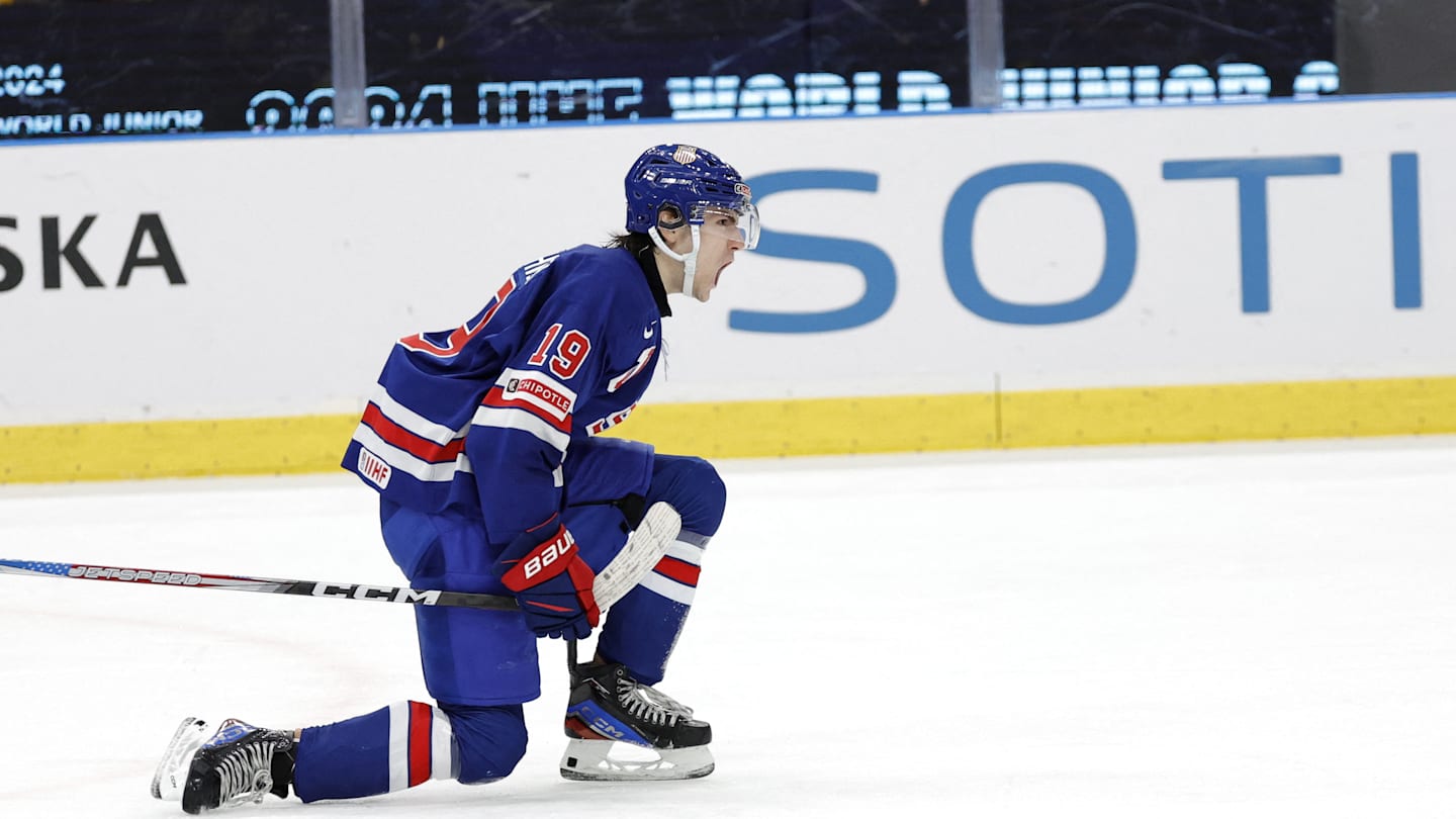 Cutter Gauthier sends USA to the gold medal game