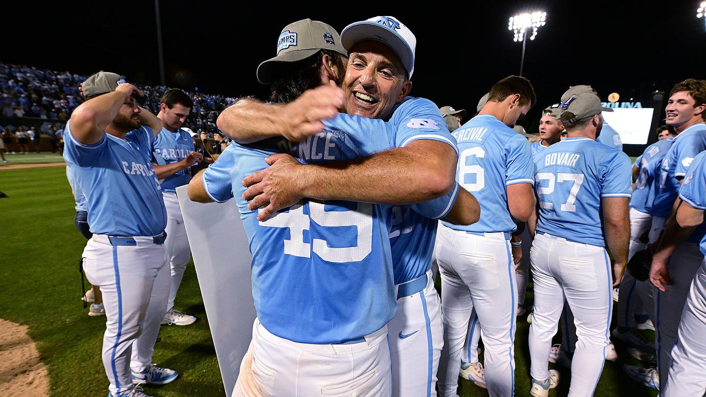 UNC Baseball program's press conference interrupted by... locker room ...