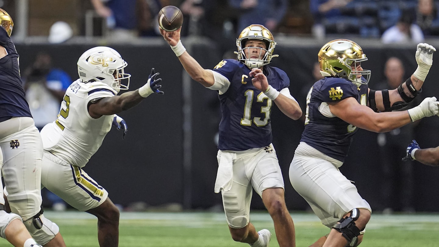 Possible Riley Leonard injury 'poetic justice' according to Georgia ...