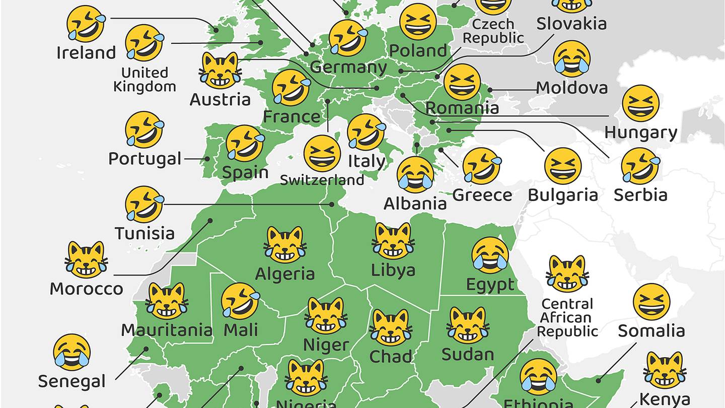 The Countries and States That Laugh the Most—and Least!—Online (With Maps)